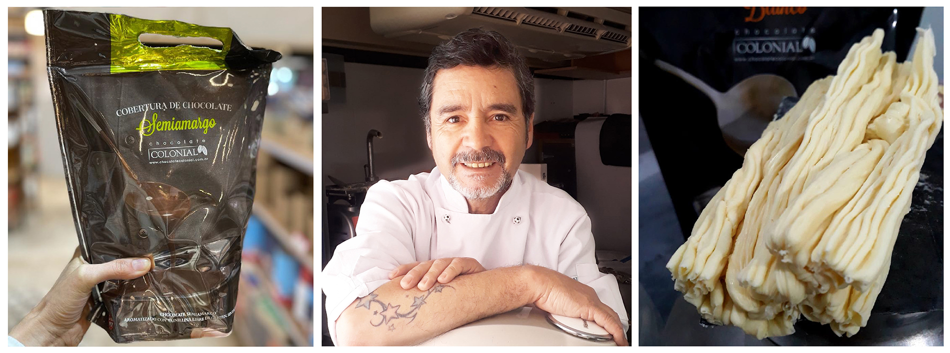 Chocolatería inicial junto a Roberto Goni y Colonial