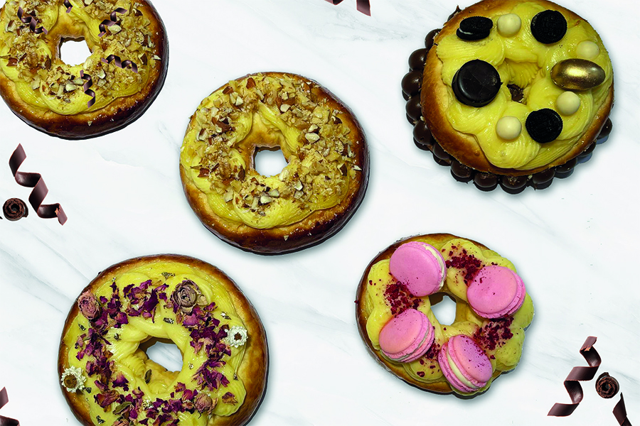 Mini Roscas de Pascua con crema pastelera