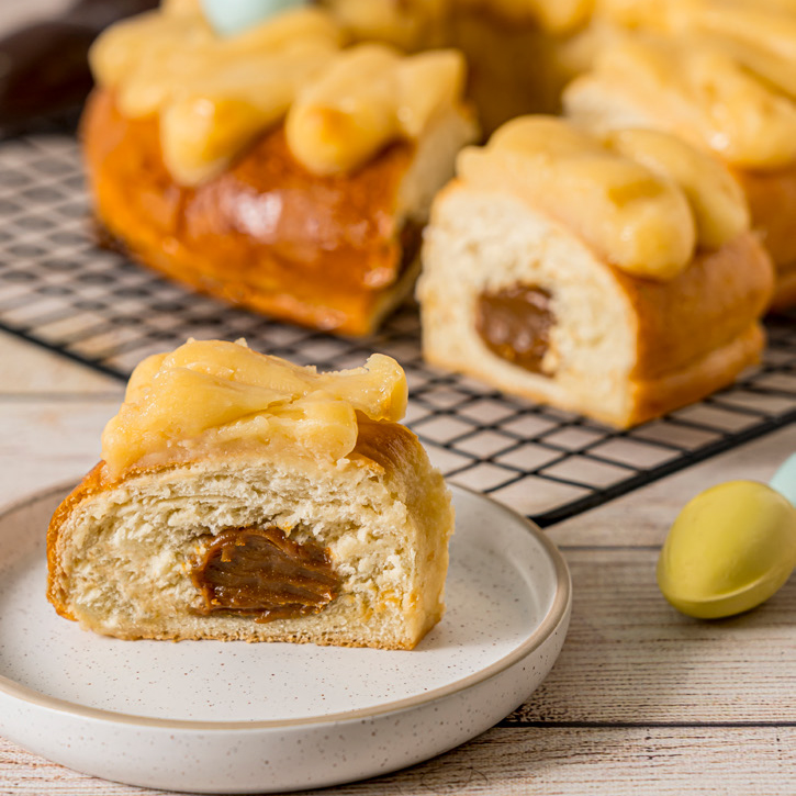 Rosca de Pascua con crema Tres Leches